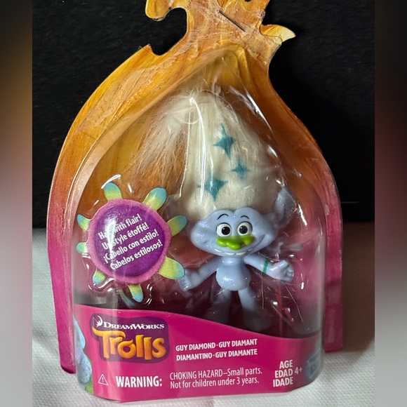 Dreamworks | Toys | Dreamworks Trolls Guy Diamond Figure Blue And White ...